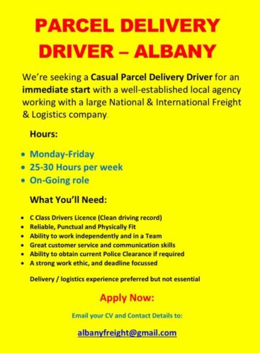 Parcel Delivery Driver Specialist | Driver Jobs Australia