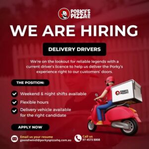 Porky's Delivery Team Member | Driver Jobs Australia